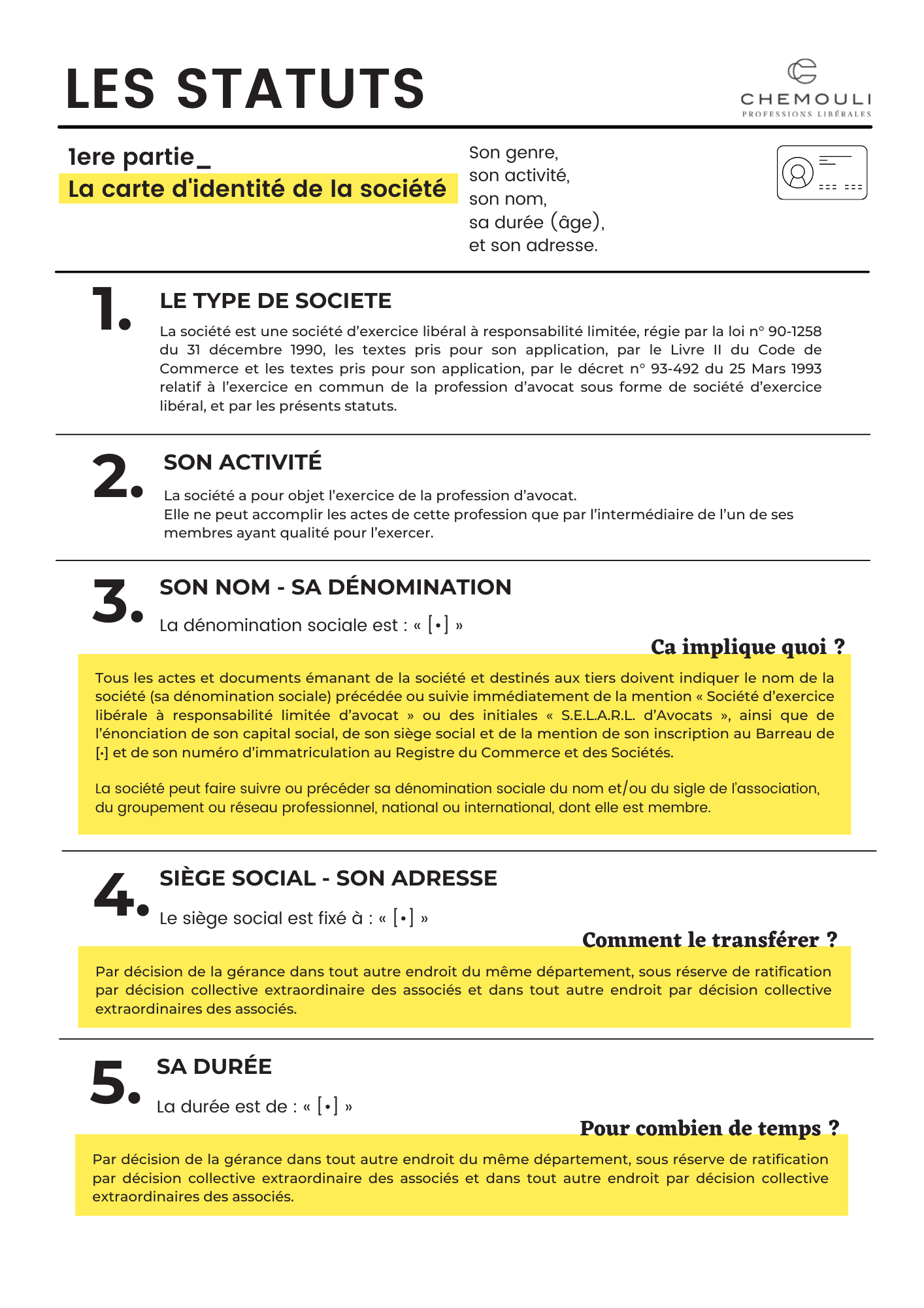 Repenser les statuts des sociétés ? Pourquoi on y croit? - Chemouli